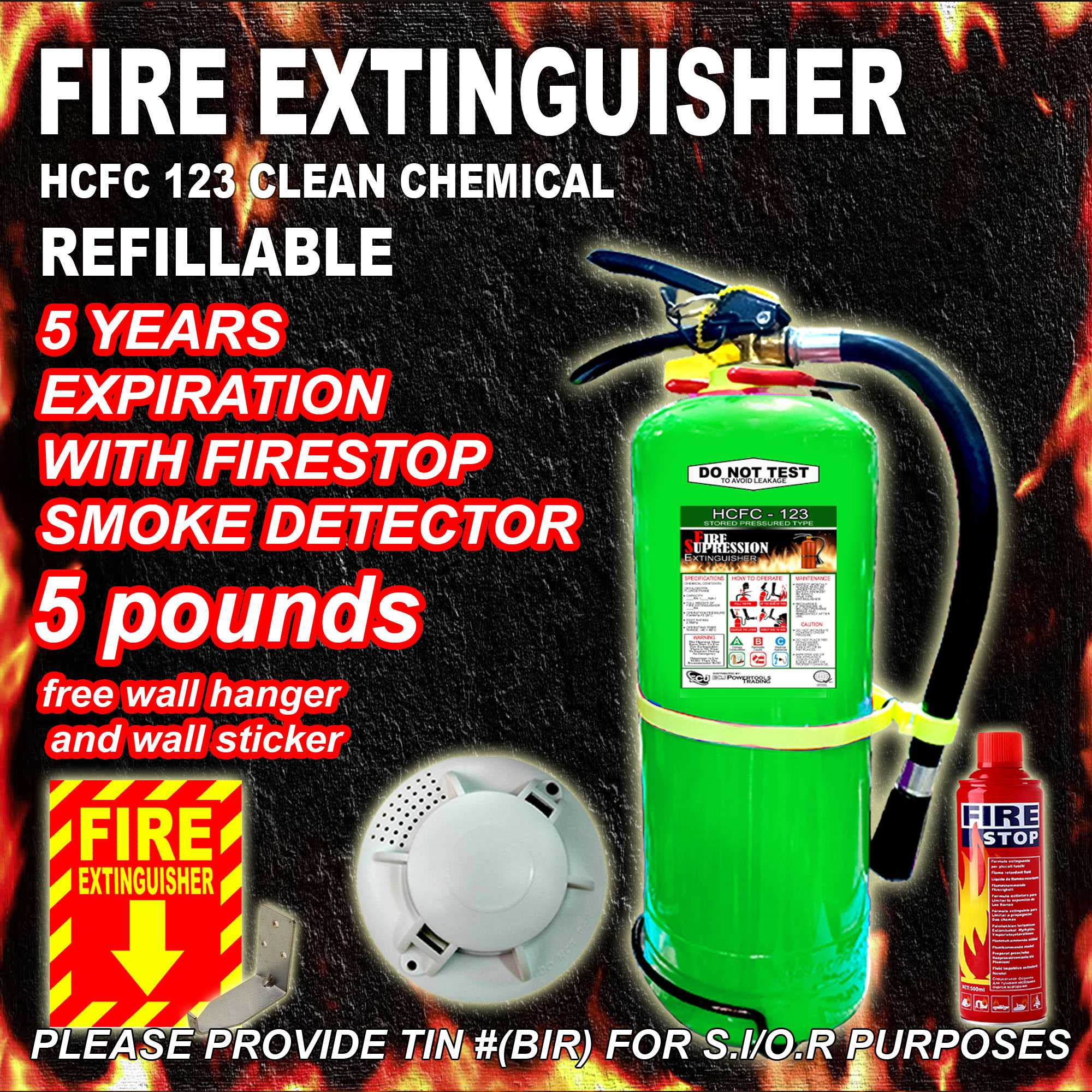 Fire extinguisher Green HCFC 123 | Lazada PH