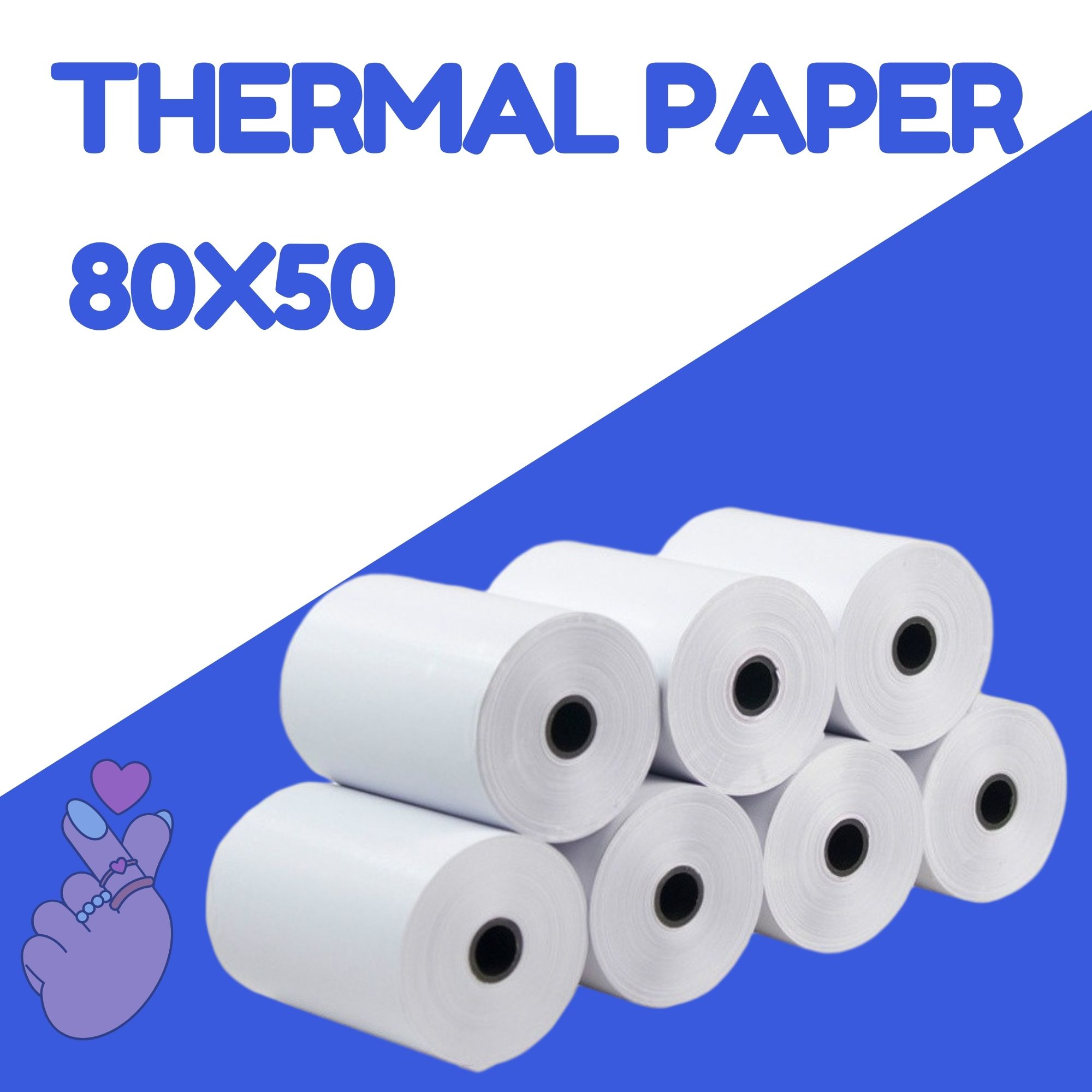80mm x 50mm Thermal Paper Pos Receipt for POS 80mm Thermal printer Roll ...