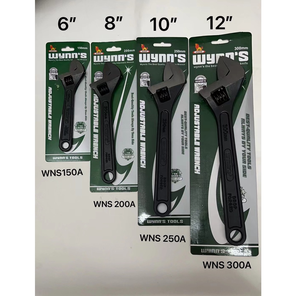 Wynn's Adjustable Wrench Alloy and Black Heavy Duty stainless lyabe ...