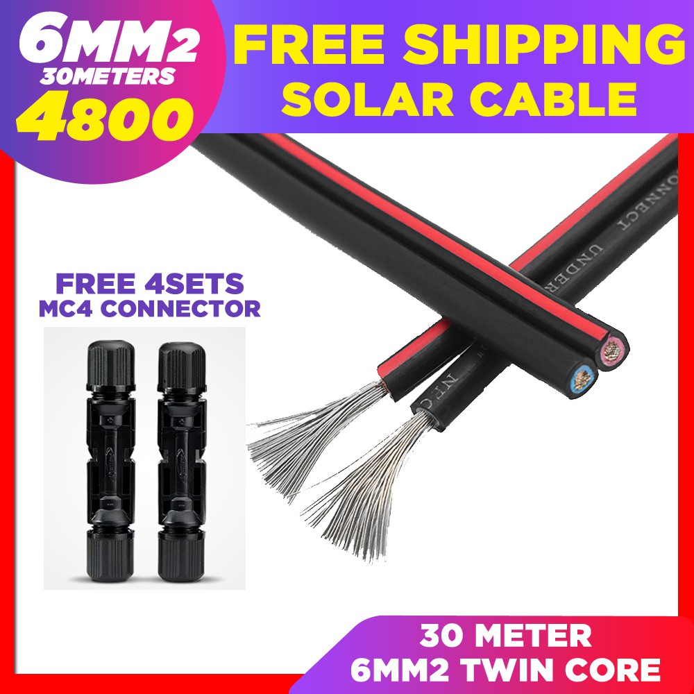 Solar Cable 6mm2 Twin Core PV Solar Cable | Lazada PH