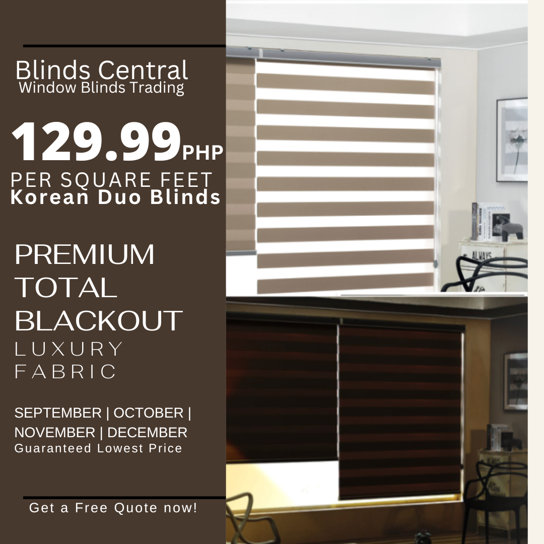 (L504 BEIGE) - LUXURY PREMIUM BLACKOUT Korean Window Blinds LOSA - we ...