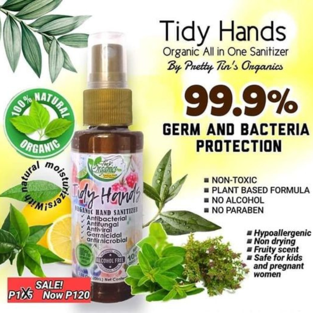 Tidy Hands Organic Hand Sanitizer, hand care by Pretty Tin's | Lazada PH