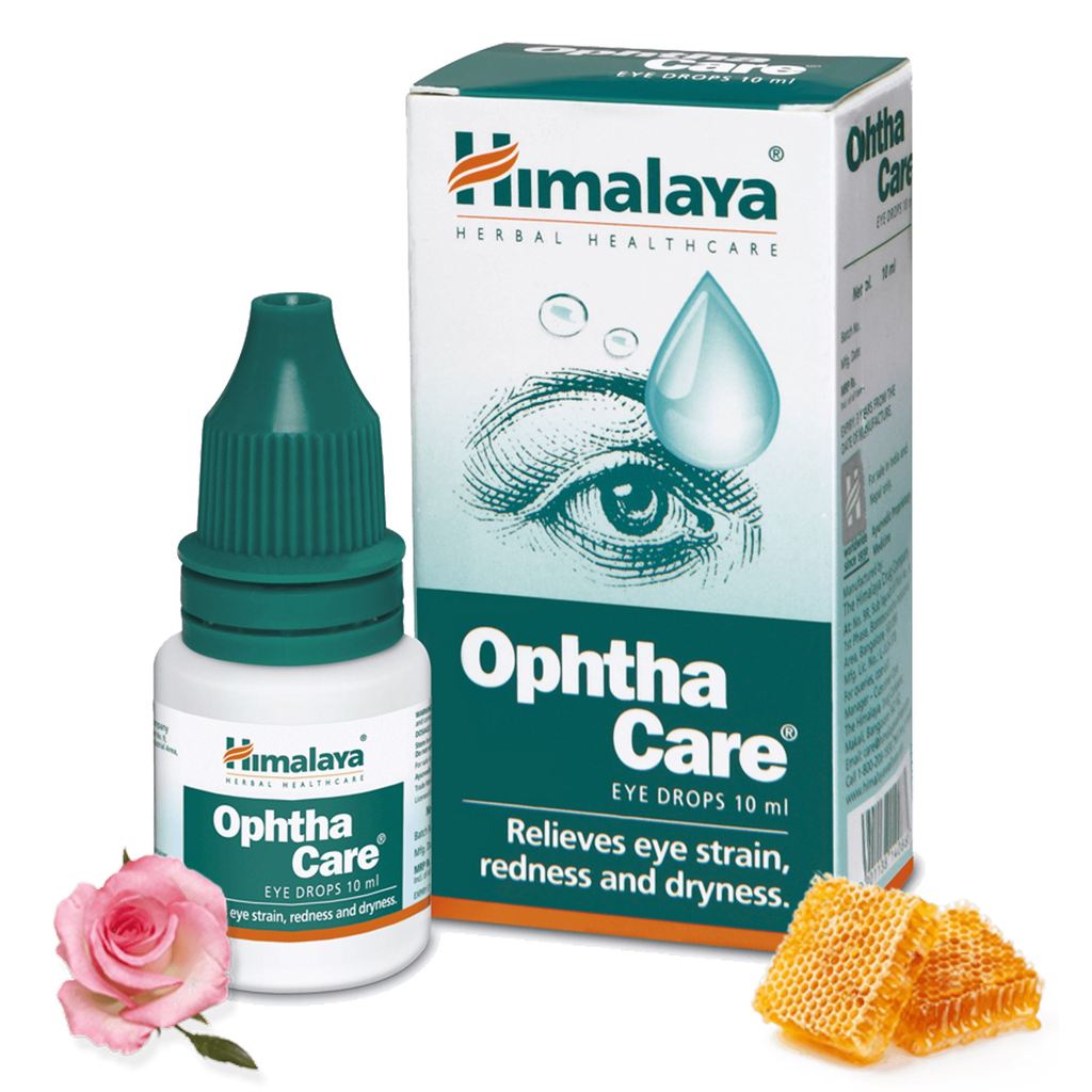 Himalaya Ophthacare Eye Drops 10ml - For Redness, Dryness, Eye Strain ...