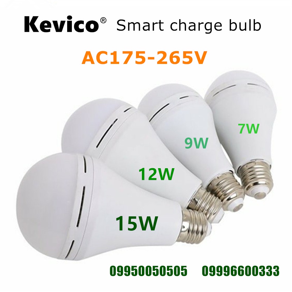 KEVICO® 7W/9W/12W/15W LED Emergency Bulb Smartcharge Smart Bulb Finger ...