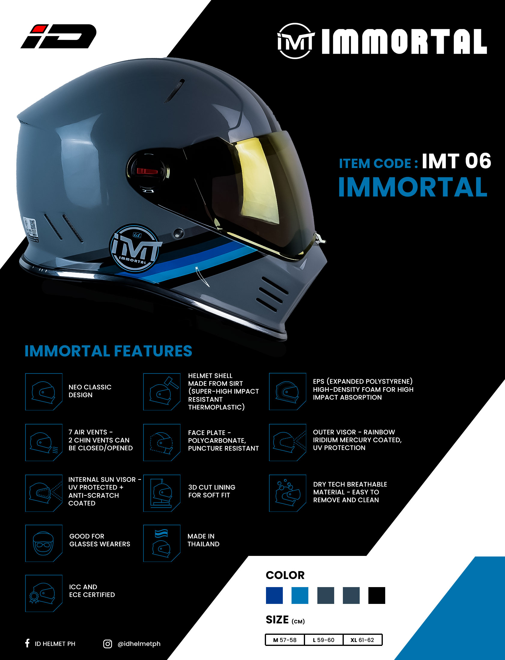 ID HELMET (IMMORTAL EDITION) | Lazada PH