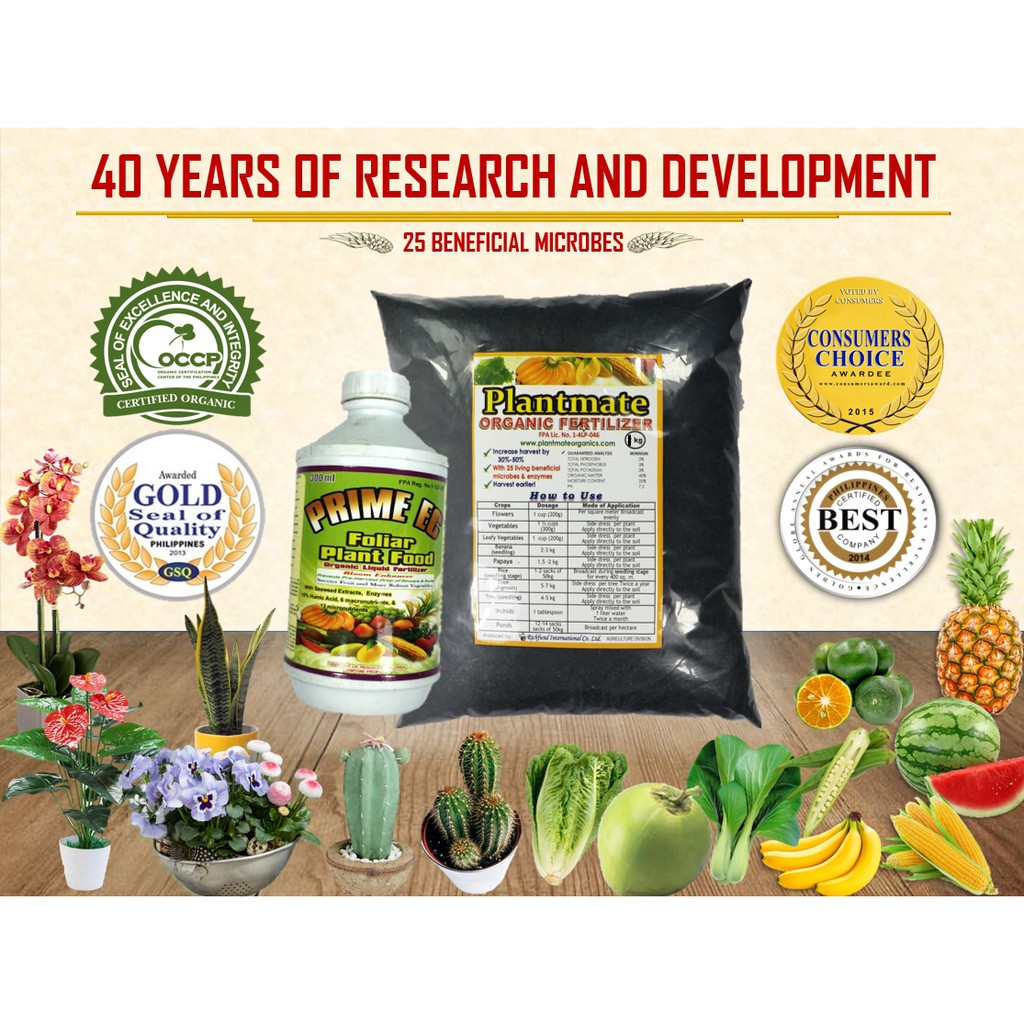 Prime EC Foliar Liquid Fertilizer 300ml W/ Free Plantmate 1kg - Flower ...
