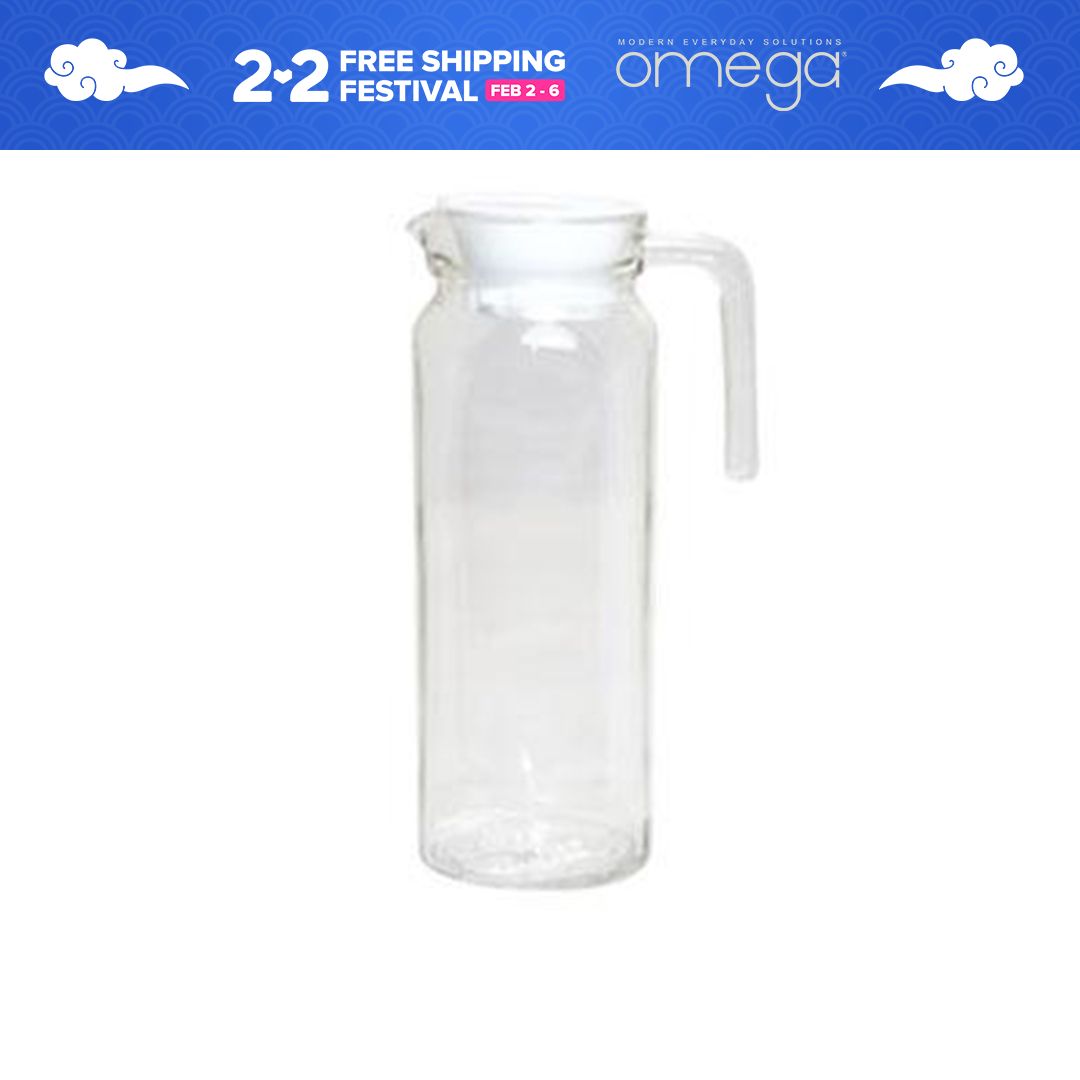 Omega Houseware Larix 1L Round Clear Glass Pitcher | Lazada PH