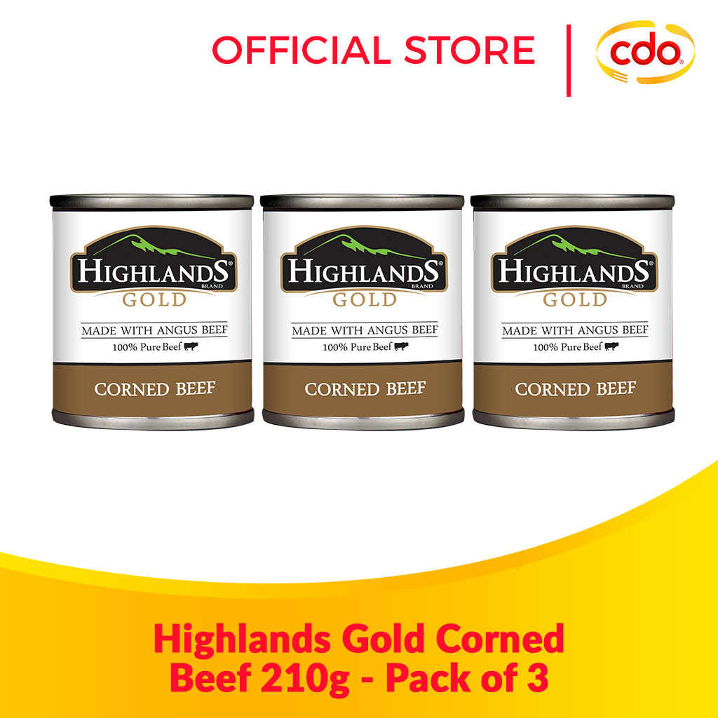 HIGHLANDS Gold Corned Beef 210g - Pack of 3 | Lazada PH