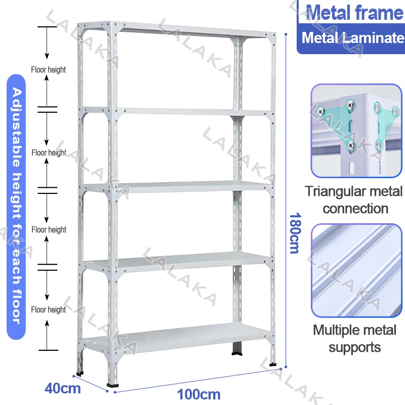 Shelves 4 Tiers 5 Layers Steel Shelf Metal Rack Cold-rolled Steel Layer ...