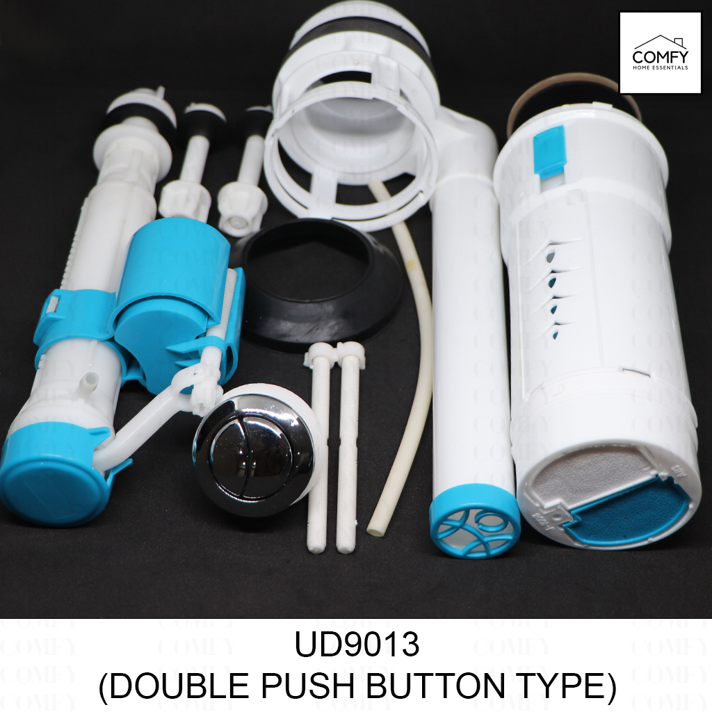 CR Toilet Bowl Water Tank Fittings Set Single Double Push Button or ...
