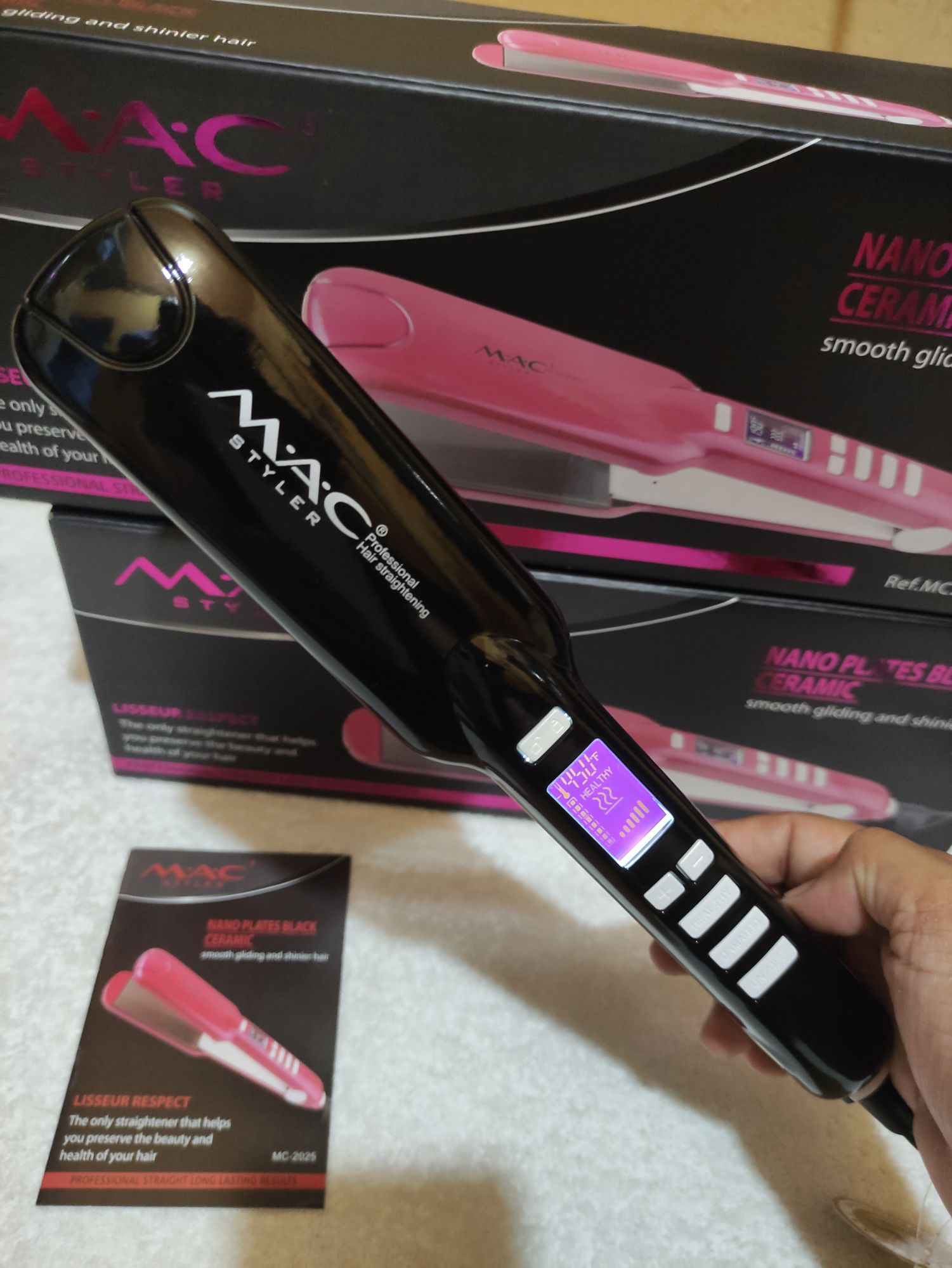 Hair Iron Mac Styler Original 450°F maximum heat Heavy Duty & High ...