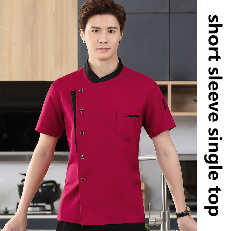 Chef uniform for men chef clothes Chef's men's short sleeve hotel ...