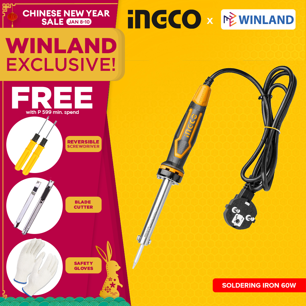 INGCO by Winland Industrial Grade Electric Soldering Iron 60W SI0268 ...