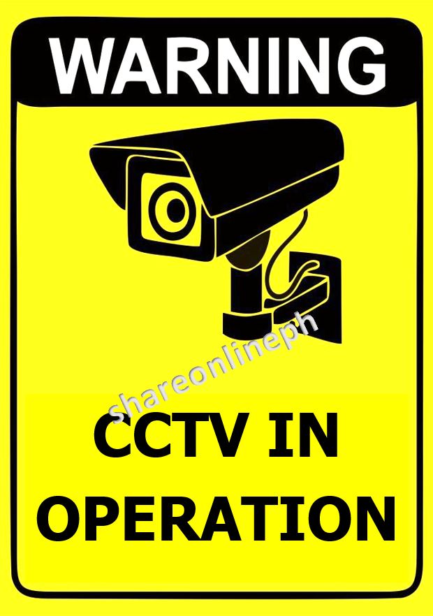 Laminated Signages | CCTV In Operation | Signage | Sign Boards | Lazada PH