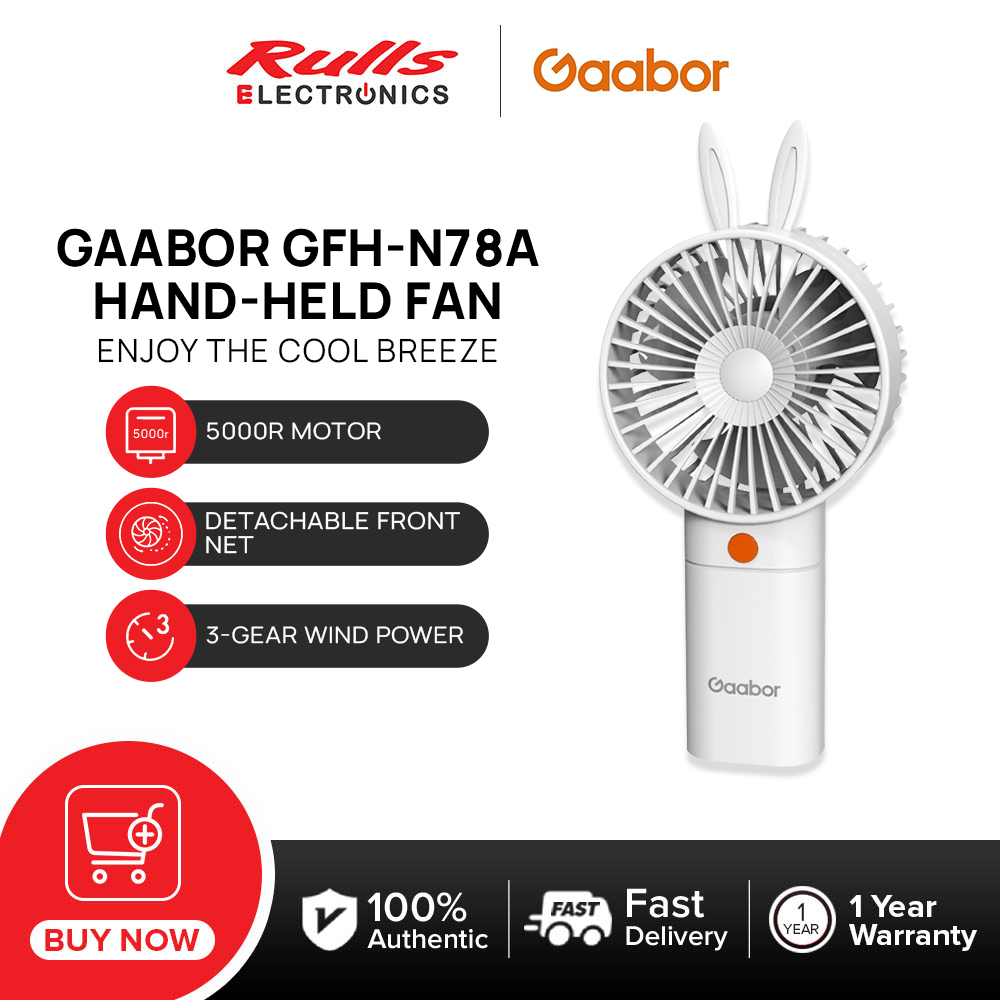 Gaabor GFH-N78A Hand-held Fan | USB Rechargeable | 5000r Motor ...