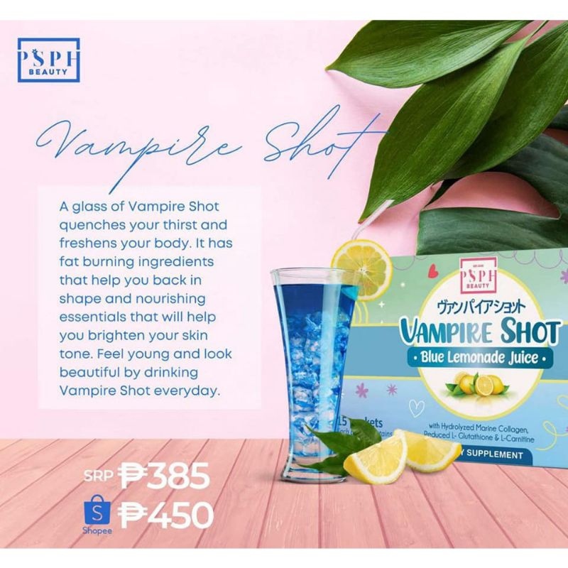 Vampire Shot Cranberry Blue Lemonade By PSPH BEAUTY | Lazada PH