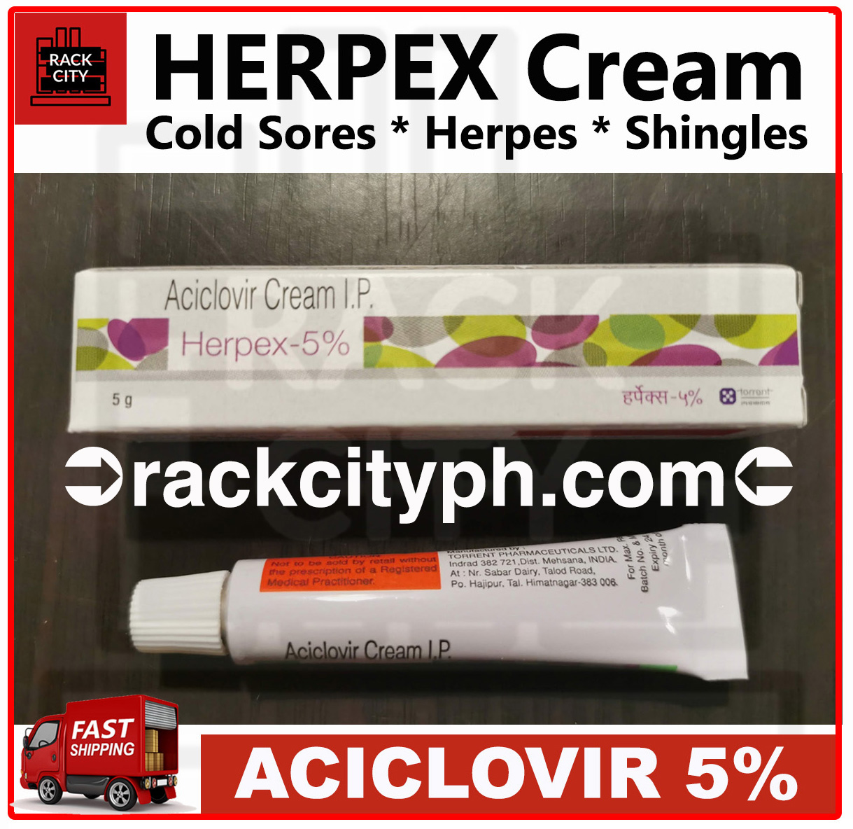 🟥RackCityPH.com🟥 RACK CITY PH ANTIVIRAL - HERPEX CREAM 5% x 5gm tube ...