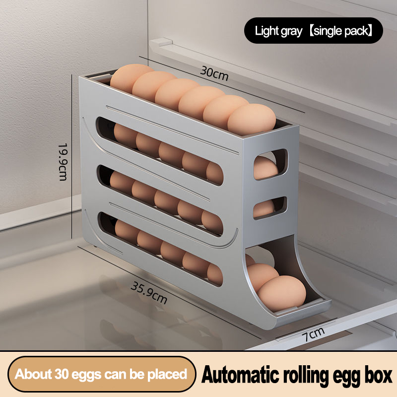 Four-layer Refrigerator Egg Storage Box Kitchen Egg Box Storage Egg Box Large Capacity Dedicated ...