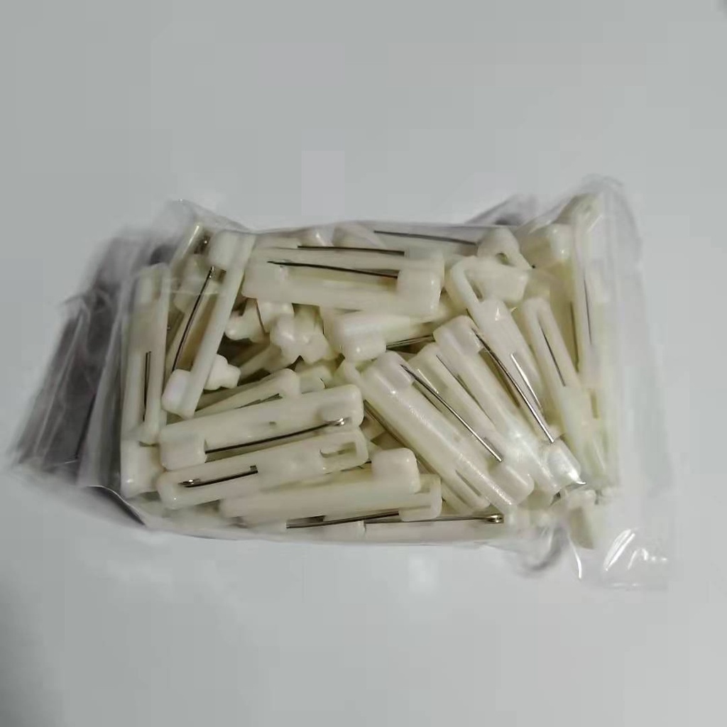 xxgms275 (100pcs)Plastic name badge Lapel/bar/brooch lock Pin black ...