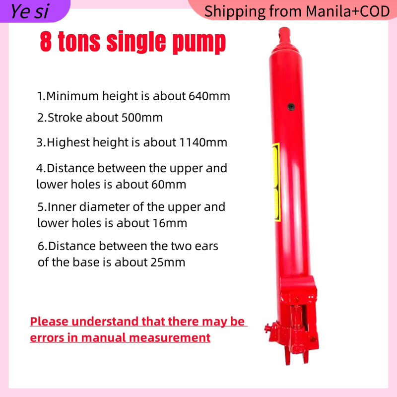 8T Extended Jack Hydraulic Cylinder Engine Vehicle Crane Special Long ...