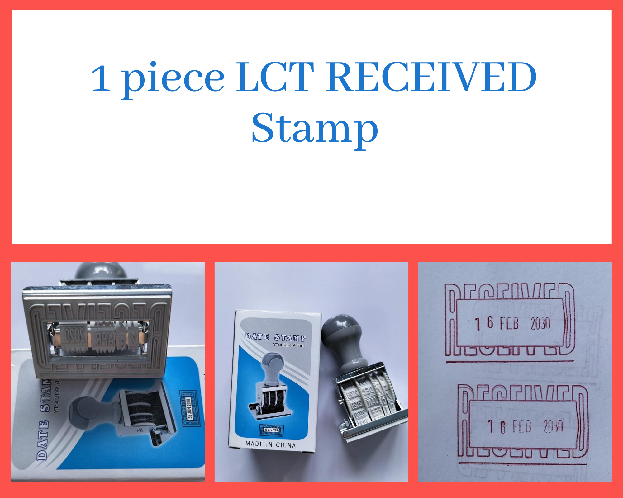 1 Piece LCT Numbering/PAID/RECEIVED Stamp | Lazada PH