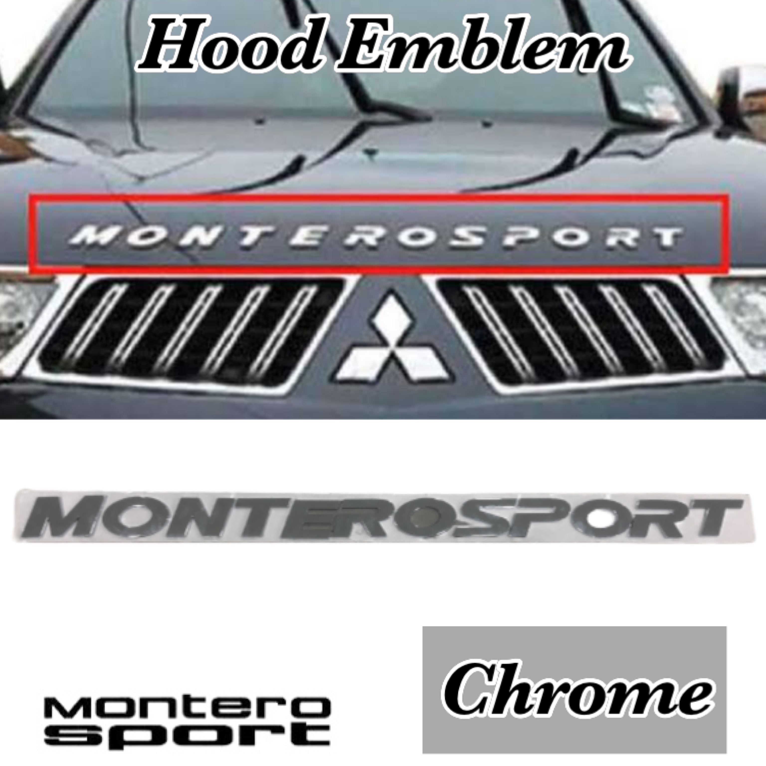 CPA MONTERO SPORT Letters Car Auto Front Hood Emblem Badge Sticker Logo ...
