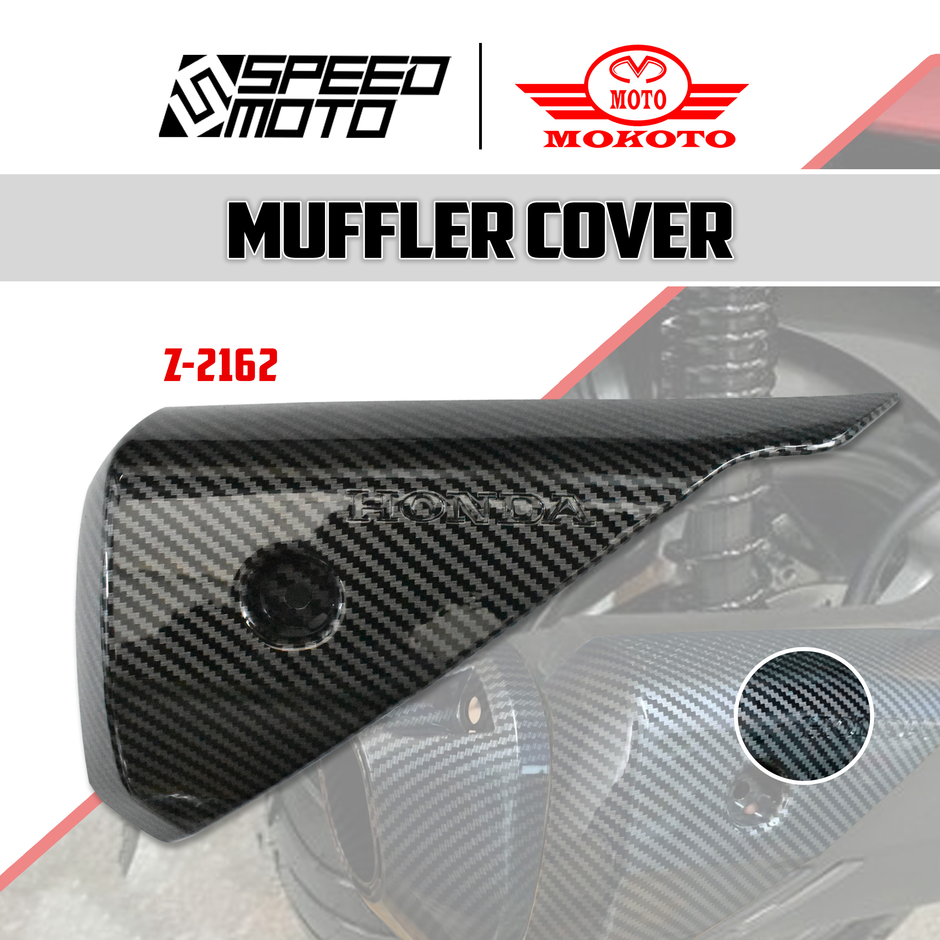 PCX 160 MUFFLER COVER Z-2162 CARBON / EXHAUST HEAT GUARD COVER GARNISH ...
