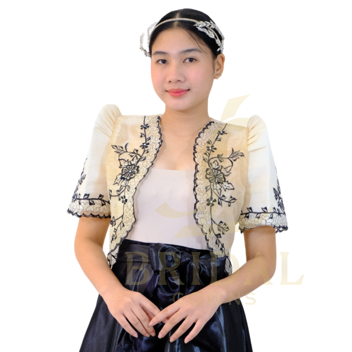 Modern filipiniana top Bolero top filipiniana mestiza sleeves | Lazada PH
