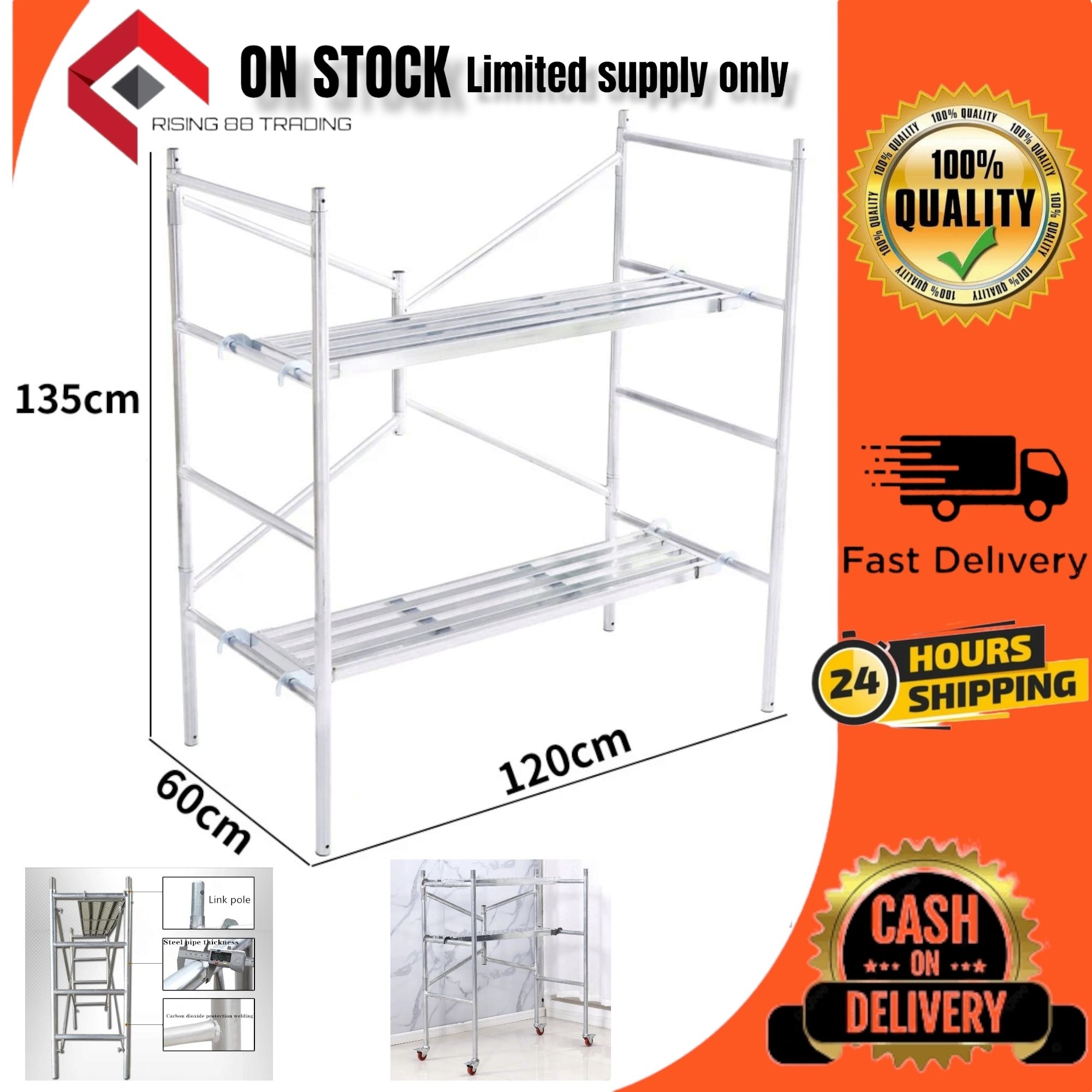 HEAVY DUTY FOLDED SCAFFOLDING, PORTABLE SCAFFOLDING, ALL IN COMPLETE ...