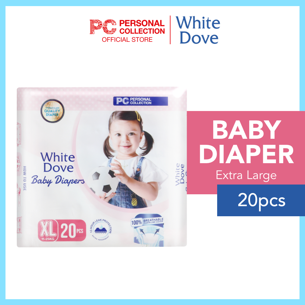White Dove Baby Diaper Extra Large Pack of 20's Personal Collection ...