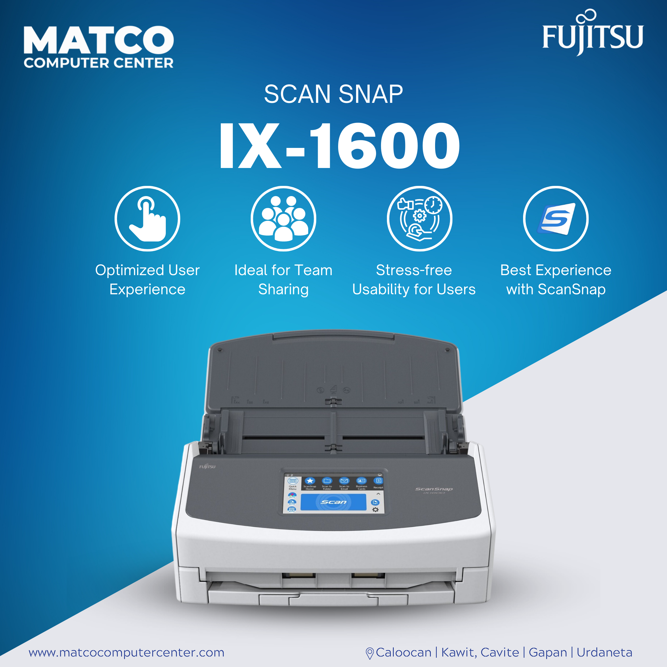 Fujitsu ScanSnap iX-1600 Scanner | Lazada PH