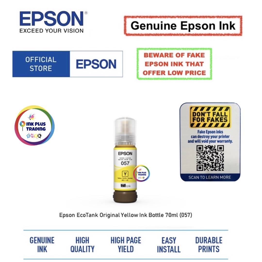 100% Original Epson 057 ink bottle 70ml for New Model Epson L8050 ...