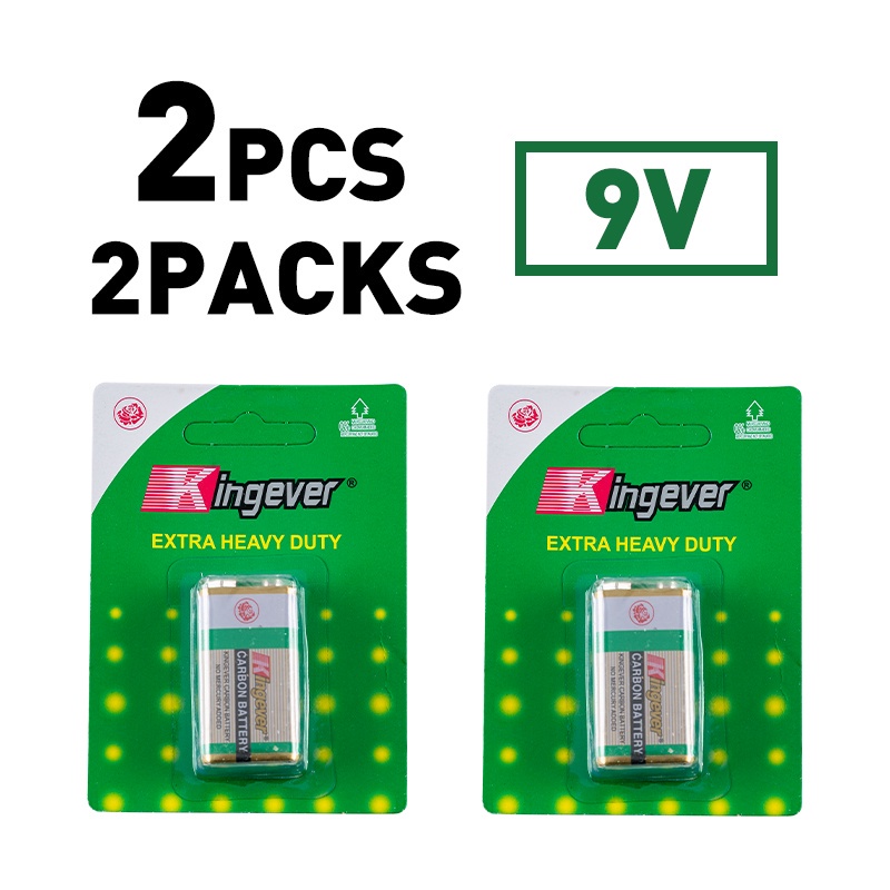 Kingever 100% Orignal Extra Heavy Duty Green AAA AA C D 9V/6F22 Battery 2 Packs | Lazada PH