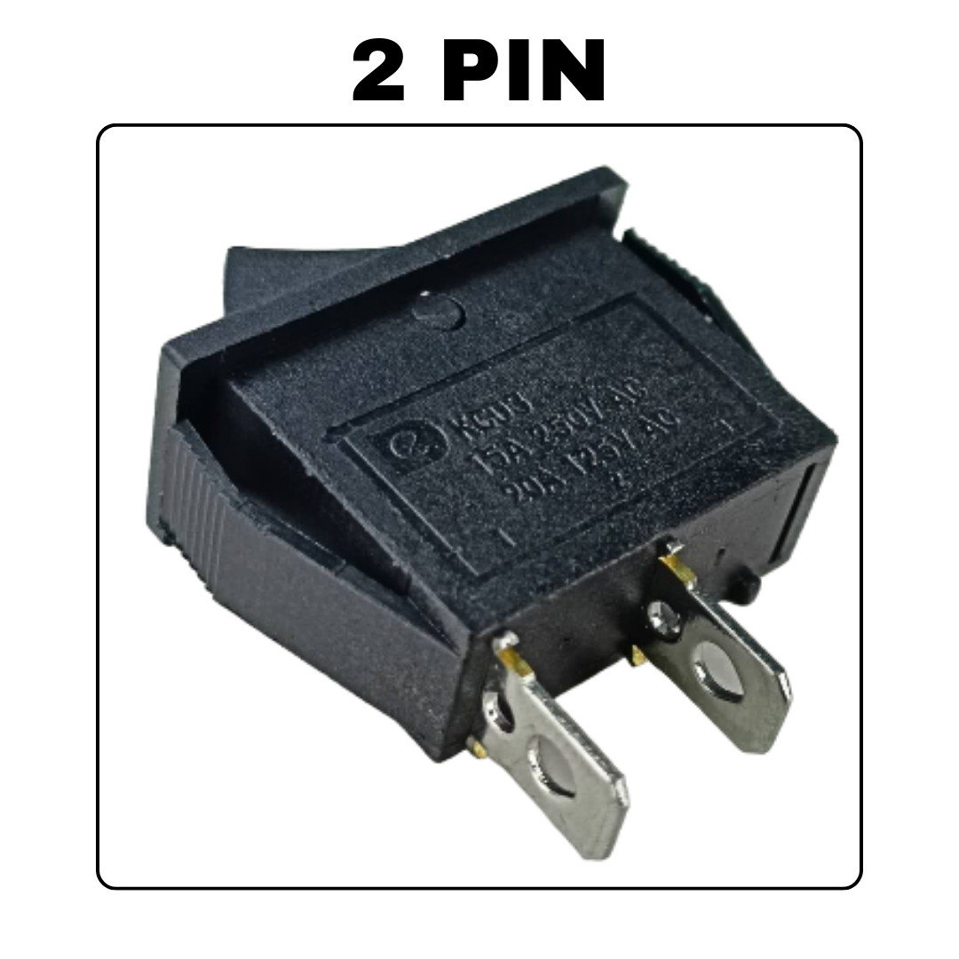 OAPC Rocker Switch On-Off 2 Pin and 3 Pin 15A 250V AC/20A 125V AC (KCD3 ...