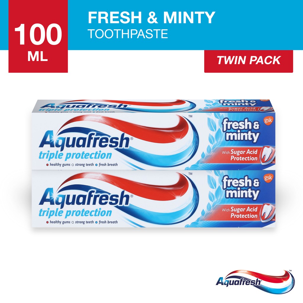 Aquafresh Fresh & Minty Toothpaste 100ml [Twin Pack] | Lazada PH
