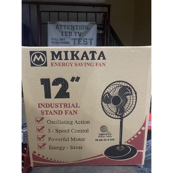 Mikata MSF-12 Industrial Stand Fan Electric Fan 12inch 3 Blades Metal ...