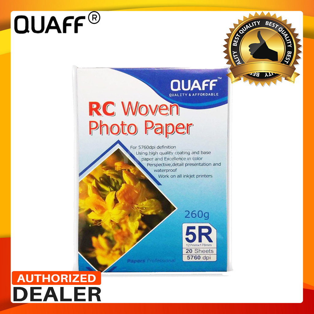 Quaff RC Woven Photo Paper 5R 260gsm | Lazada PH