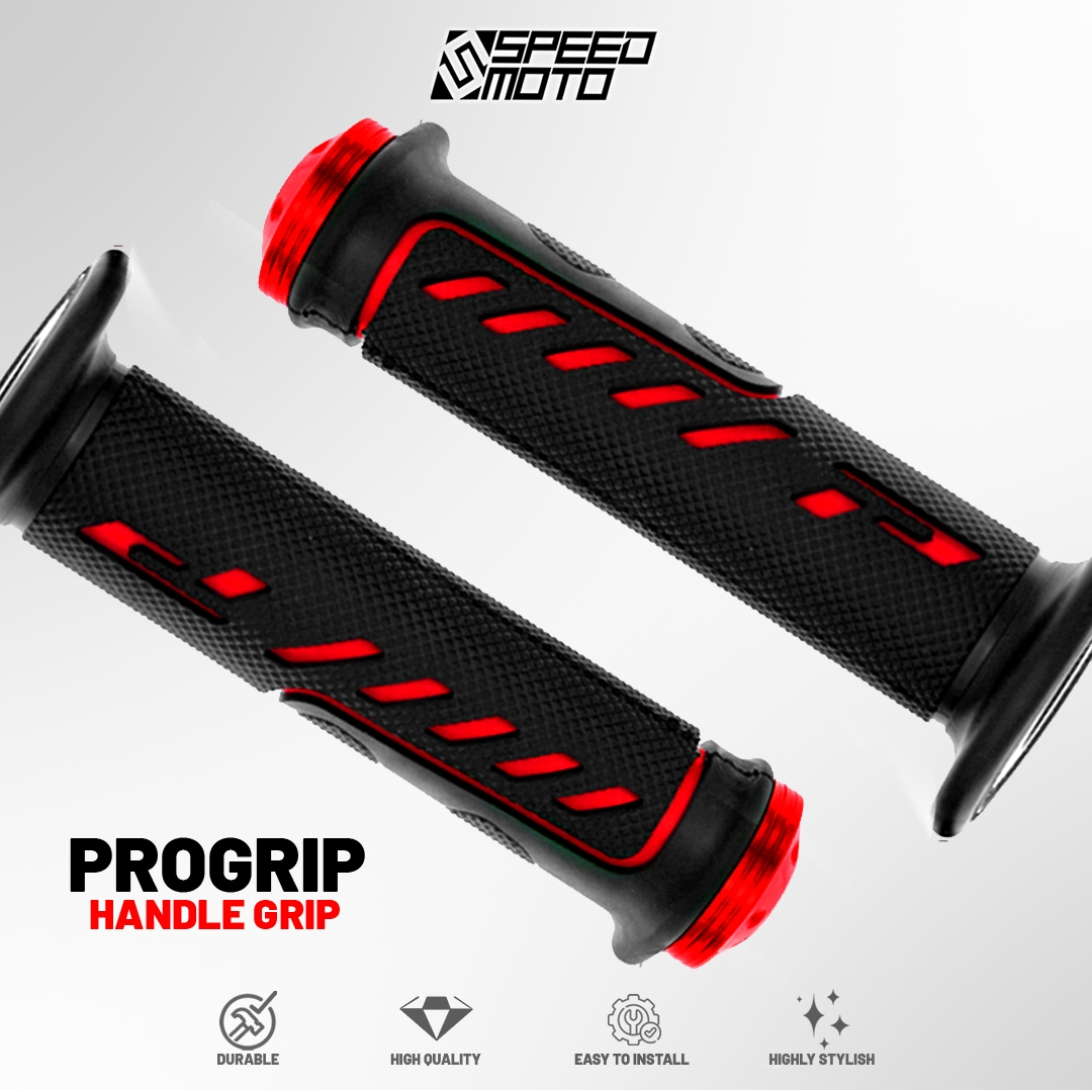 UNIVERSAL PROGRIP V4 ALLOY BAR END RUBBER HANDLE GRIP ANTI-SLIP ...