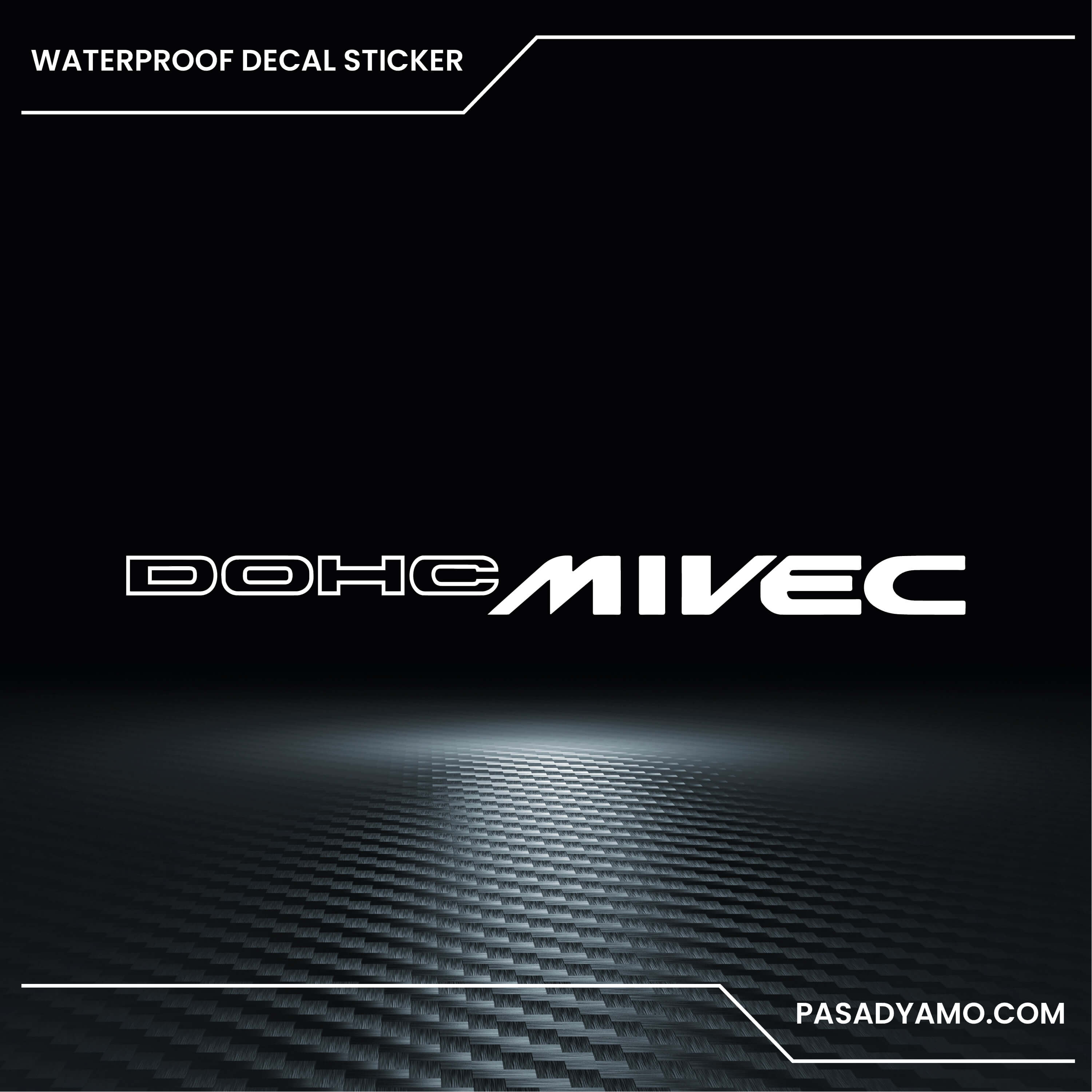 DOHC Mivec Logo Decal Sticker for Cars Motorcycles Laptops Skateboards ...