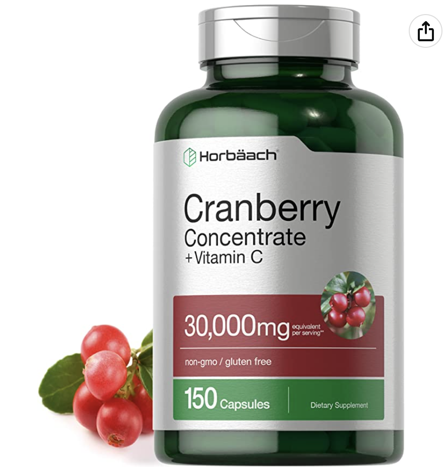 Horbaach Cranberry Concentrate Extract + Vitamin C | 30,000mg | Triple ...