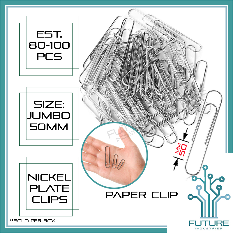 Paper Clip Nickel Plated Binding Paper Clip Small Jumbo File Organizer ...