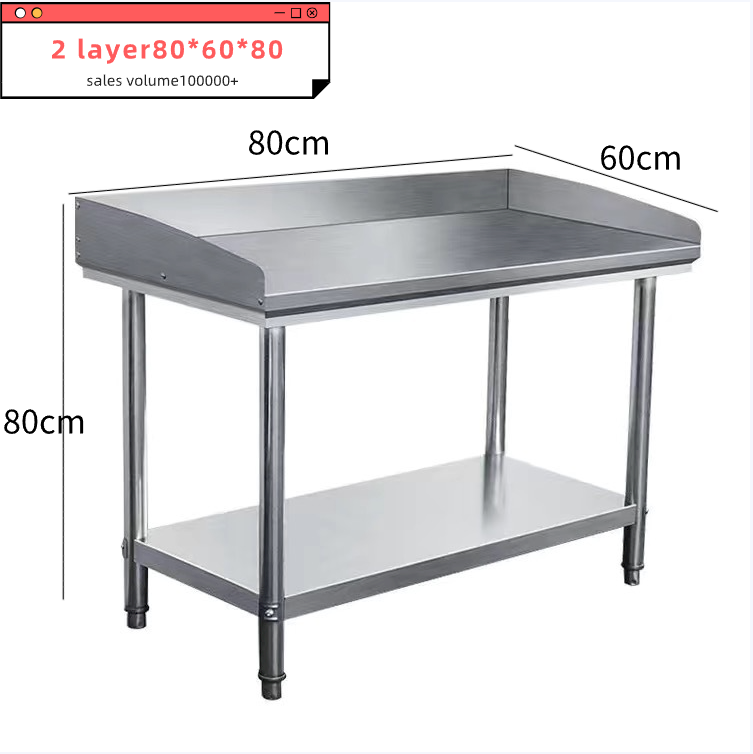 AOSEN Table Kitchen Foldable Table Stainless Kitchen Table Stainless ...