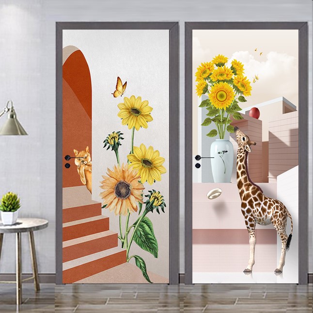 Door stickers, glass door stickers, wardrobe stickers, kitchen stickers ...