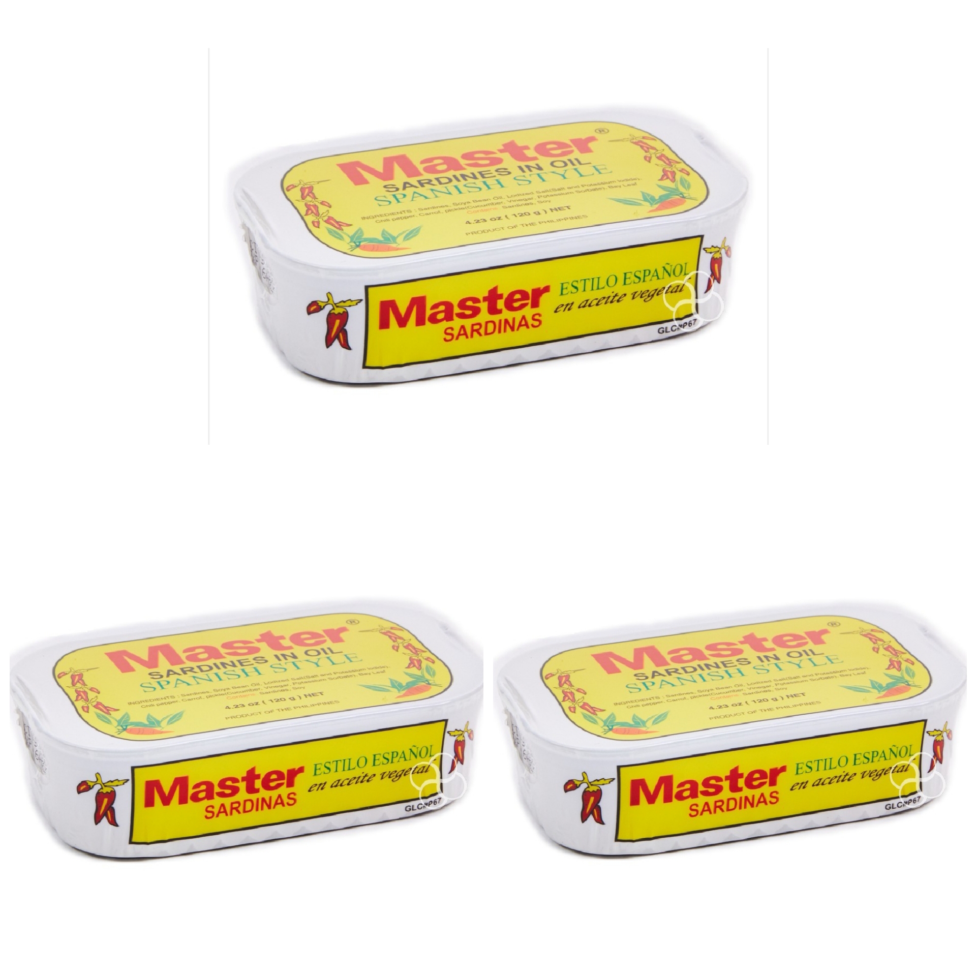 Master Sardines In Oil Spanish Style 120g (3 cans) | Lazada PH