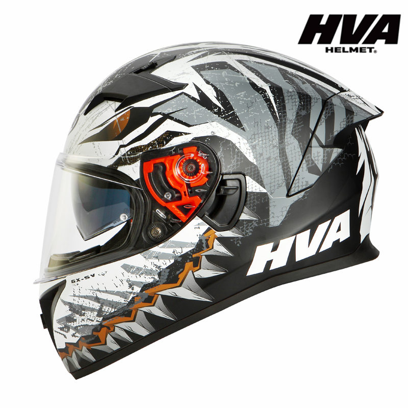 HVA VG-SV Reaver Full Face Helmet Dual Visor Helmet Motorcycle With ...