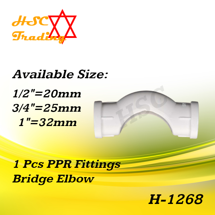 H-1268 1 Pcs PPR Fittings Bridge Elbow | Lazada PH