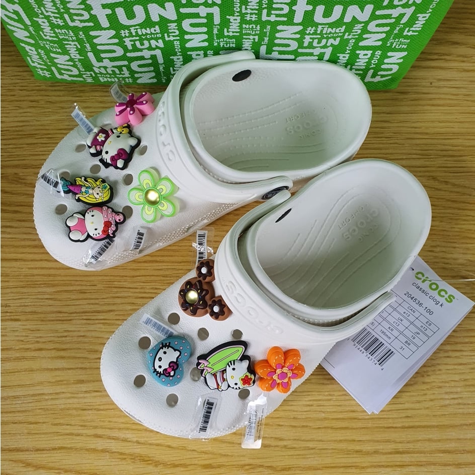 Onhand 100 Authentic Crocs 58. Classic Clog Kids White The Best Quality | Lazada PH