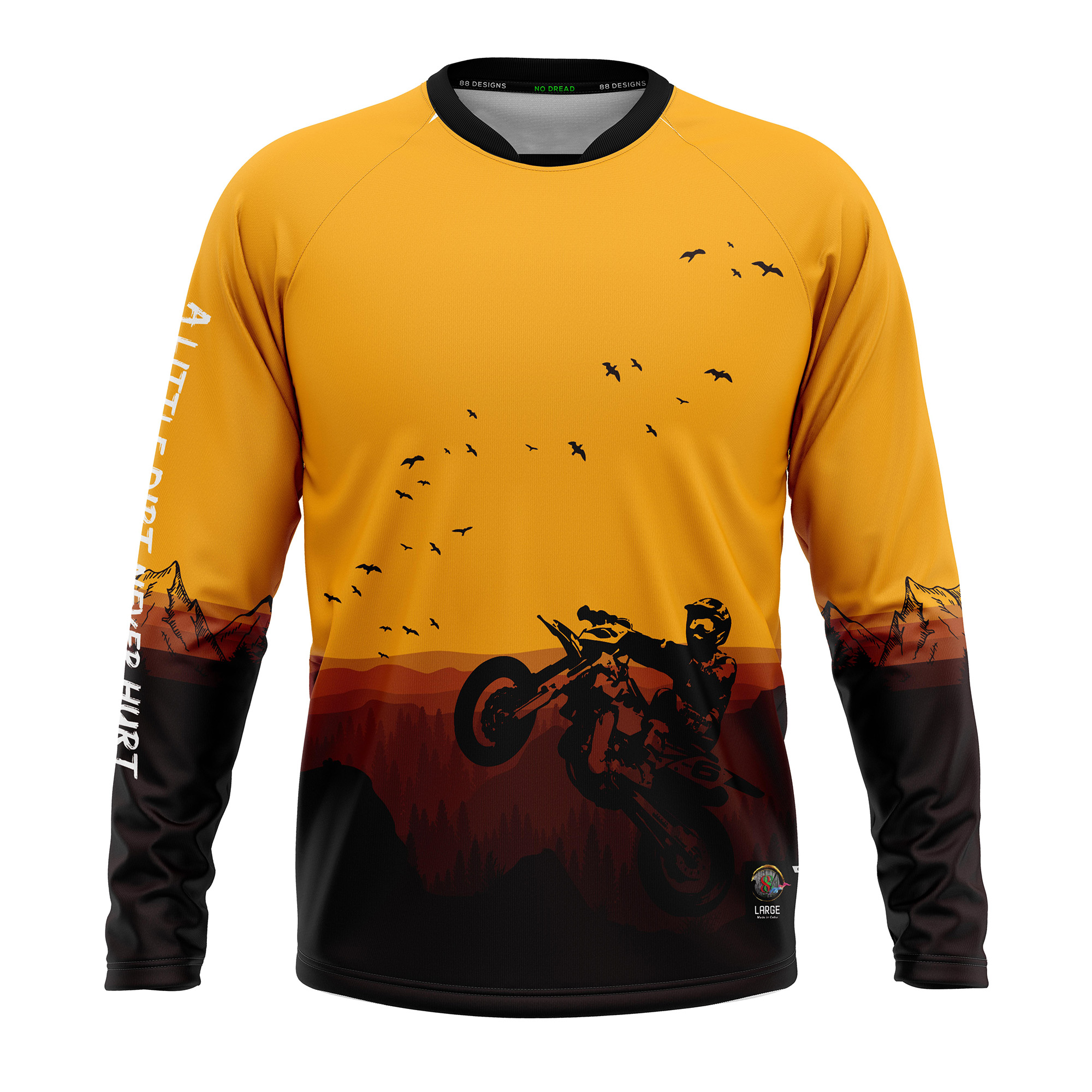 NO DREAD BY 88 DESIGNS DAWN RIDER MOTOCROSS FULL SUBLIMATION JERSEY ...