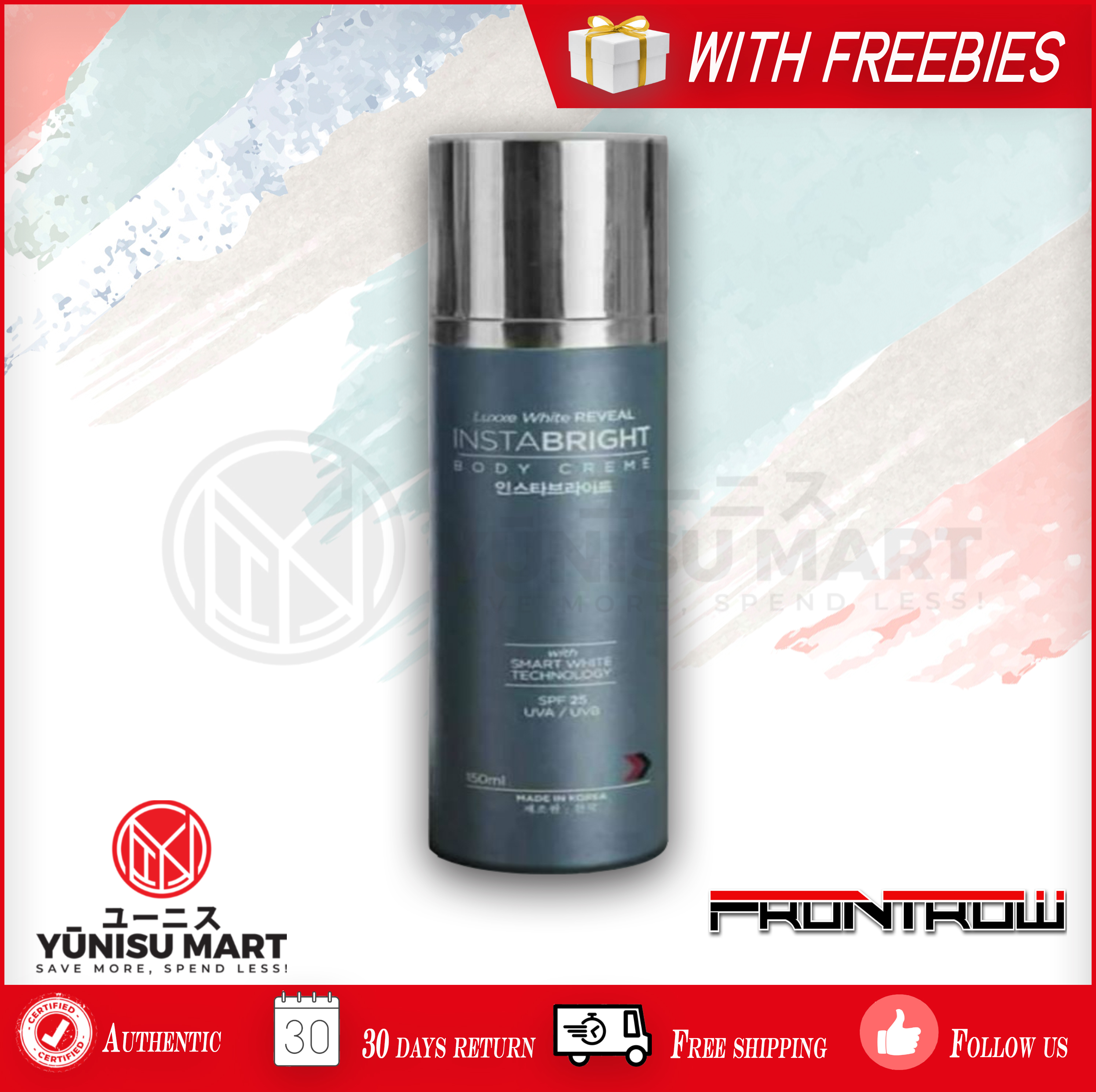 Frontrow Luxxe White Reveal Instabright Body Creme ( With Freebies ...