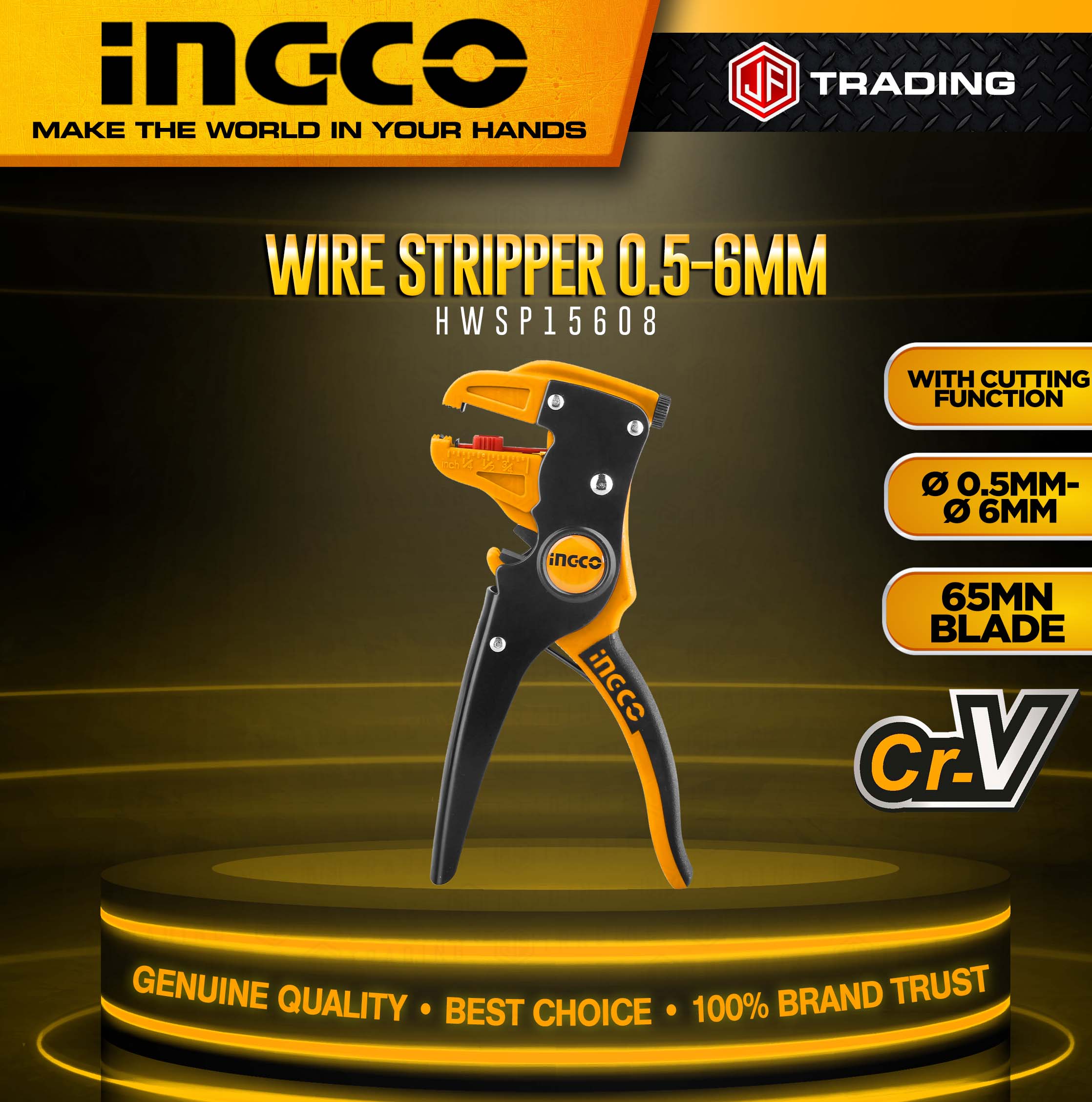 INGCO Wire Stripper 0.5-6mm HWSP15608 | Lazada PH